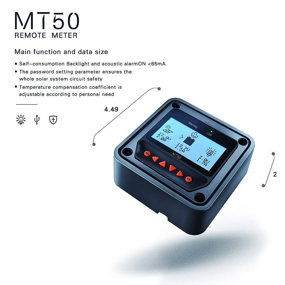 EPEVER 40A MPPT Solar Charge Controller 12V 24V Auto, 40 amp Negative Grounded Solar Charge Controller MPPT Max Input 100V, 520W/1040W for Lead-Acid, Lithium Batteries and Load Timer Setting