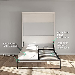 Signature Sleep Modern Wood Queen Murphy Wall Bed in Ivory Oak