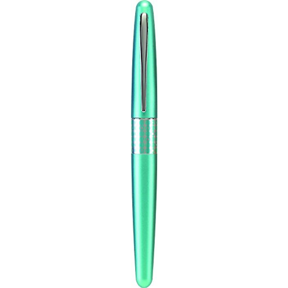 PILOT MR Retro Pop Collection Fountain Pen in Gift Box, Turquoise Barrel with Dots Accent, Fine Point Stainless Steel Nib, Refillable Black Ink (91436)