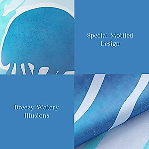 Phantoscope Pack of 2 Outdoor Waterproof Pillow Covers Decorative Jellyfish Design Outdoor Pillows for Patio Furniture Cushion Cases for Couch Tent Sunbrella, Blue 18x18 Inches