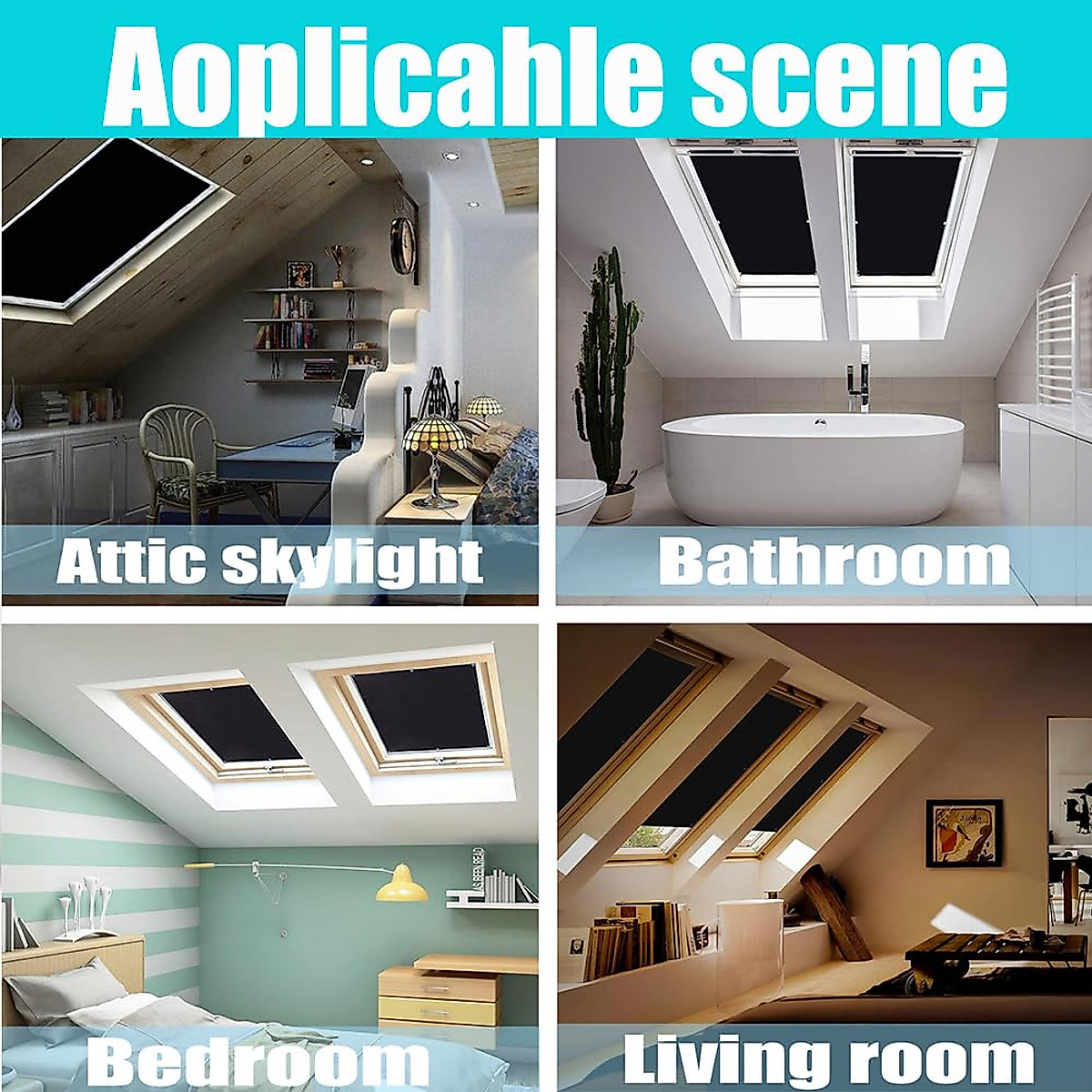 ZHhan Blackout Roof Skylight Blind Window Curtain for Velux F06 206 Roof Windows with Sucker UV Protection Without Drill and Easy InstallationSucker