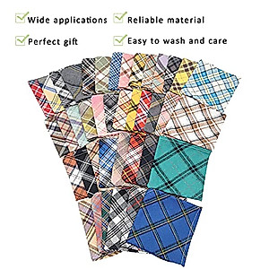 JpGdn 100Pcs/Pack Small Dog Bandana Bulk 24.4*17.3in Pet Bandanas Pack Kerchief Washable Triangle Bibs Head Scarves Scarfs Random Pattern for Boys and Girls Medium Cat Doggy Puppies Grooming Costume