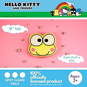Franco Hello Kitty & Friends Bedding Super Soft Plush Decorative Pillow, Standard, Keroppi