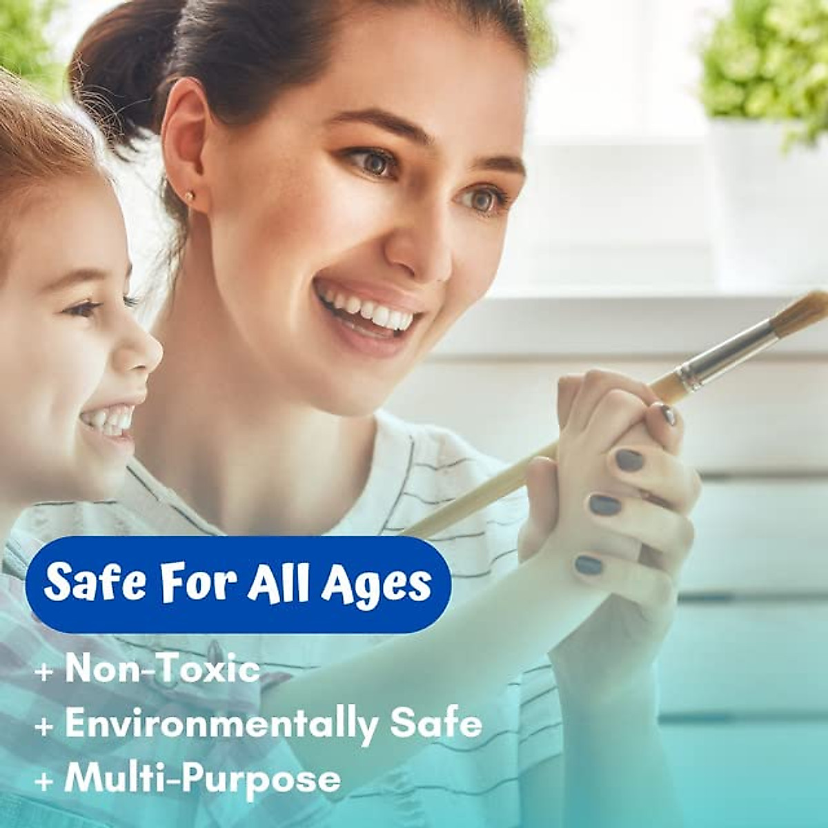 Rich Art Fresco Tempera Paint For Kids - Vibrant, Premium Craft Paint In Primary Colors - Non Toxic Paint For Paper, Poster Board, Canvas, & More - Made in The USA - 4 Fl Oz (6 Pack)