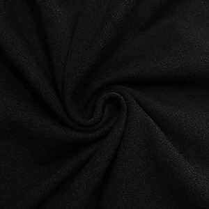 Barcelonetta | Cotton Spandex Fabric | Jersey Knit | 12 oz | 95% Cotton 5% Spandex | 60" Wide (Black, 5 Yard)