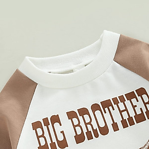 Gueuusu Western Baby Boy Girl Clothes Cow Print Long Sleeve Sweatshirt Pullover Toddler Oversized Crewneck Sweater Tops (C-White Coffee, 1-2 Years)