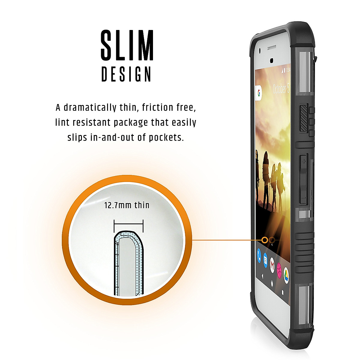 URBAN ARMOR GEAR [UAG Google Pixel [5-inch Screen] Plasma Feather-Light Rugged [Ash] Military Drop Tested Phone Case