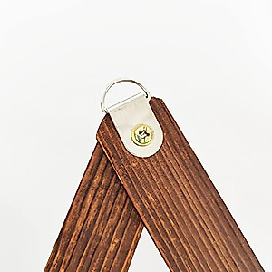 AITUFIY Expandable Coat Rack Hanger Wooden Accordion Wall Mounted Retro Wood Hat Rack 14 Pegs Hooks Hang Jacket,Coffee Mugs,Caps,Leash,Towel,Belt,Umbrella,Scarf,Bag (Carbon Brown)