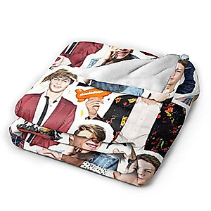 Blanket Jace Norman Soft and Comfortable Warm Fleece Blanket for Sofa,Office Bed car Camp Couch Cozy Plush Throw Blankets Beach Blankets
