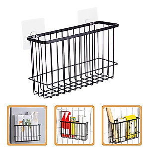 Alipis Kitchen Storage Shelf Kitchen Wall Basket Shower Basket Wall Hanging Basket Bathroom Toiletries Basket Hanging Wall Basket Sundries Storage Holder Iron Storage Basket Wall-mounted
