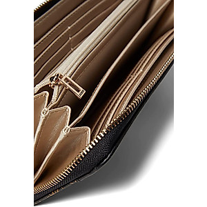 GUESS Noelle Large Zip Around Wallet Brown Multi One Size