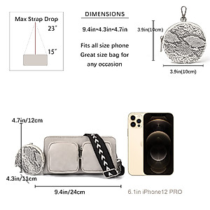 Small Crossbody Bag Leather Shoulder Bag for Women Stylish Designer Purses Retro Wallet Handbags with Coin Purse