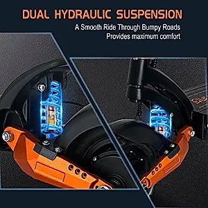 MetaMoov ZO08 Electric Scooter Adults, 3000W Dual Motors, 45 Mph Top Speed, 52 Miles Range, Dual Hydraulic Disk Brake Dual Shock Absorption 10" All Terrain Tires Fast E Scooter for Adults