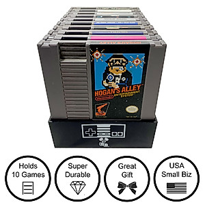 Collector Craft, Black, NES Compatible Cartridge Holder, NES Game Tray, Holds 10 Games, Clutter Reducing, Retro Video Game Collection, Works with Nintendo Entertainment System NTSC and PAL Cartridges