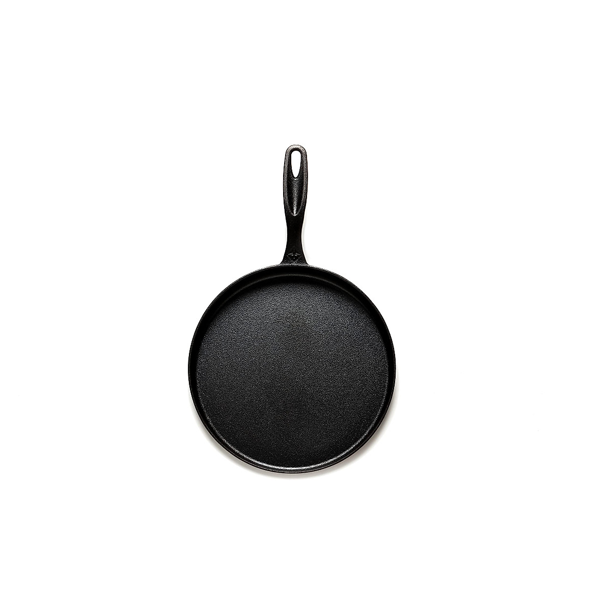Barebones 12-Inch Flat Cast Iron Skillet - Enameled Cast Iron Fry Pan, outdoor cooking pan