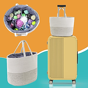 MABOZOO Crochet Bag Organizer,Large Capacity Yarn Storage Bag for Carrying Crochet Accessories,Holding Yarn,Portable Travel Knitting Bag for Crochet Lovers（15.7 * 10.6）