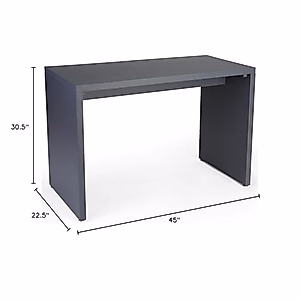 Displays2go Large Wooden Nesting Display Table, Rectangular - Gray (BLKNSTGY45)