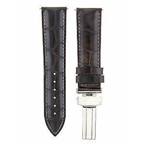 Ewatchparts 20MM LEATHER WATCH BAND STRAP FOR IWC PORTUGUESE DEPLOYMENT CLASP DARK BROWN WS