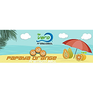 Frescobol Balls, Brazilian Papaya Orange Ball 2-Pack by Vero