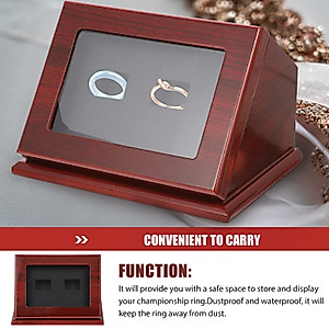 Gatuida Box Display Box House Accessories for Home Clear Stand Home Accessories Sports Ring Holder Football Ring Challenge Coin Display Case Headgear Accessory Winner Ring Case Home Decor