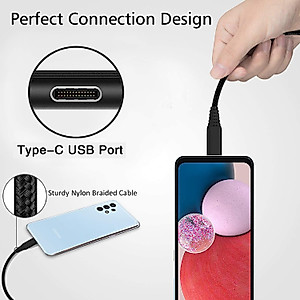 USB Type C Charger Cable 6FT+10FT,Charging Cord for Samsung Galaxy S22 S23 Plus Ultra FE A52 5G A02S A04S A14 A12,Tab A8 10.5 2022,Tab S8 Tablet,Moto G Stylus/G Power/TCL 30 XE 5G/20 SE,3A Fast Charge