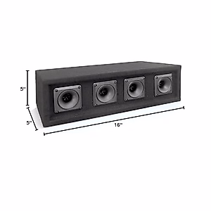 Pyle-Pro 4 Way DJ Speaker System, 300 Watt Power, 150 RMS, Four 3 Inch Horn Piezo Tweeters, 8 Ohm Impedance, Full Range Audio Reproduction, Black Carpeted Finish