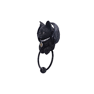 Nemesis Now Vampuss Cat Door Knocker 20cm, Resin, Black, Black Bat Cat Door Knocker, Vampuss Vampire Cat, Witch Gift, Halloween Decoration, Cast in The Finest Resin, Expertly Hand-Painted
