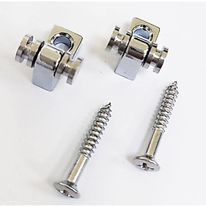 Electric Guitar Roller String Tree Retainer for Fender Strat Stratocaster Tele Telecaster String Guides with Screws Replacement,1 Pair Chrome