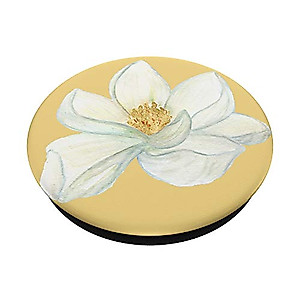 Magnolia Watercolor, Cream & Golden Yellow for Women Teens PopSockets PopGrip: Swappable Grip for Phones & Tablets