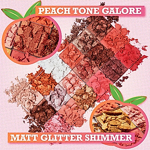 Tintark Peach Please 18 Colour Eyeshadow Palette for Beauty - Eyeshadow Cosmetics with Matte Metallic Sparkle Shimmer Pink & Highlighter Eye Makeup for Girls & Powder Eye Shadow Pallet