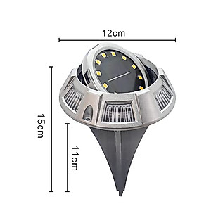 inBEKEA 1 Pcs Solar Underground Light Solar Buried Inground Light Outdoor Floor Lamp IP65, Waterproof for Courtyard Lawn Tile Garden (Warmes Licht + Buntes Licht)
