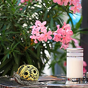 Scotte Handmade Snail Ashtray with Lid Home Ashtrays Cute Ashtrays for Cigarettes Outdoor Patio Garden Decor