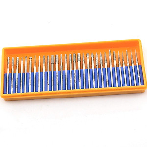 JINGLING Diamond Grinding Head Set Carving Bur Rotary Bit for Electric Nail Drill Shank 3/32"