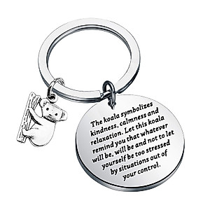 ENSIANTH Koala Keychain Koala Bear Gift Koala Lover Gift Inspiration Gift for Friend Koala Bear Charm Jewelry(Koala Keychain)