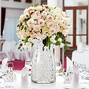 Inbagi 150, 000 Pcs Transparent Gel Water Beads Vase Filler Beads Crystal Water Growing Balls for Vases Jelly Balls for Floating Floral Candle Pearls Wedding Christmas Centerpiece