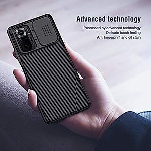 for Xiaomi redmi Note 10 Pro Case, Nillkin CamShield Slim case Protective Cover with Camera Protector Hard PC and TPU Ultra Thin Anti-Scratch Phone Case for Redmi Note 10 pro/Note 10 pro Max (Black)