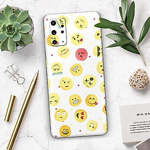 DesignSkinz The All Over Emoji Pattern Protective Vinyl Decal Wrap Skin Cover Compatible with The Samsung Galaxy S20 (Screen Trim & Back Glass Skin)