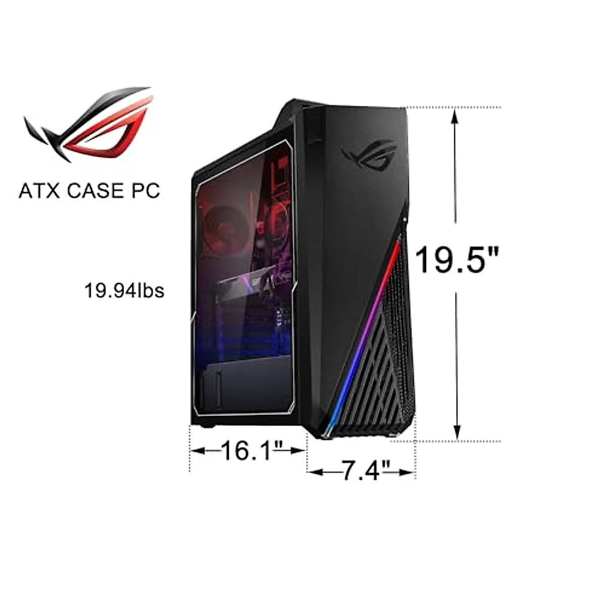 ASUS ROG Strix G15CE Gaming Desktop Computer (Intel 8-Core i7-11700F, 64GB RAM, 1TB SSD + 1TB HDD, GeForce RTX 3070) Upgraded Cooling System, ROG Aura Sync RGB, Wi-Fi 6, Win 11 Home