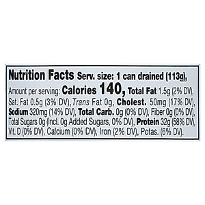 Bumble Bee Prime Solid White Albacore Tuna in Water, 5 oz Can - Premium Wild Caught Tuna - 31g Protein per Serving - Non-GMO Project Verified, Gluten Free, Kosher