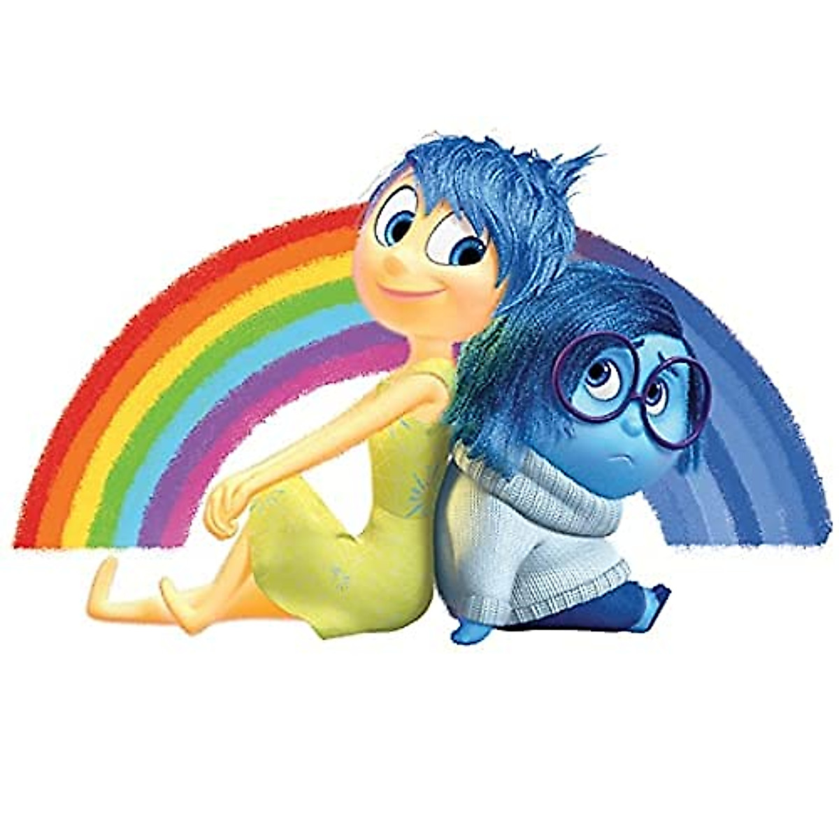 7" Joy Sadness Rainbow Inside Out Movie Removable Peel Self Stick Adhesive Vinyl Decorative Wall Decal Sticker Art Kids Room Home Decor Boy Children Nursery Baby 7x4 Inch Tall