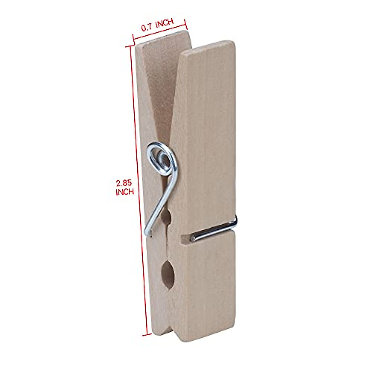 Large Wooden Clothespins 50pcs, Sturdy and Heavy Duty Clothes Pins for Hanging, Outdoor, Crafts