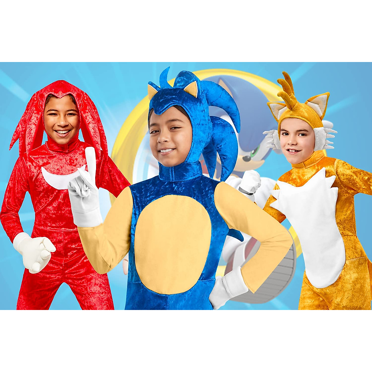 Rubies Child's Sonic Deluxe Costume for Themed Parties and Halloween, As Shown, Medium