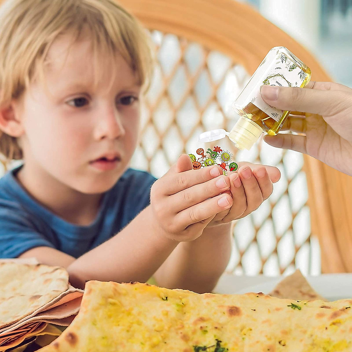 2oz Empty Hand Sanitizer Travel Size Bottles, Refillable Clear Plastic Containers with Flip Cap for Shampoo, Lotion, Cream, Baby Shower, Tolitery (50 Pack)