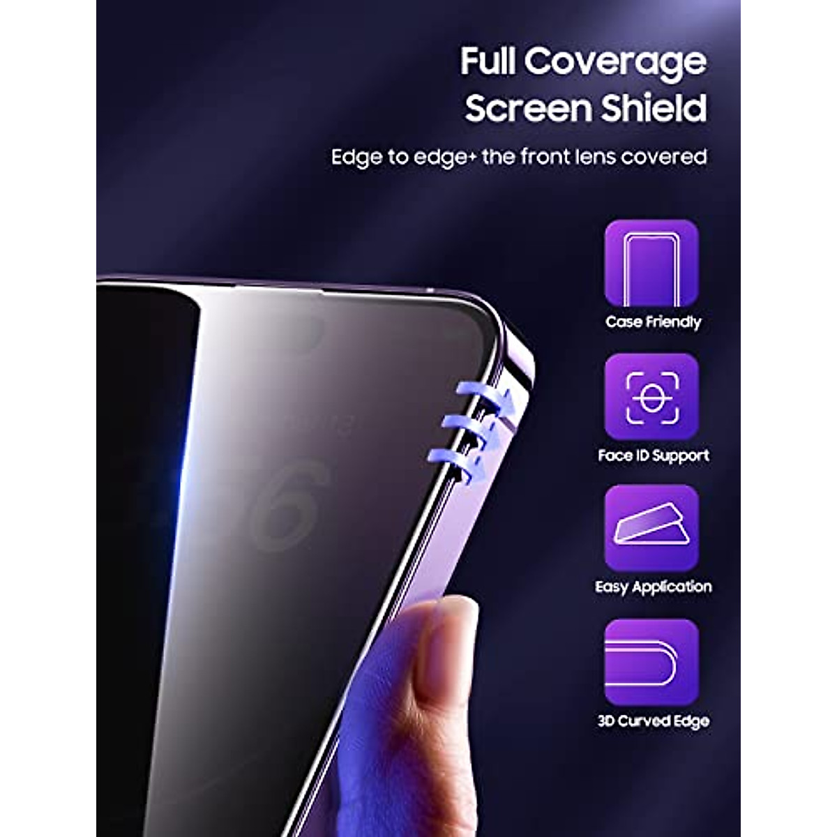 BENKS [2 Pack] Privacy Screen Protector Compatible for iPhone 14 Pro Max (2022),9H Hardness Anti Spy Tempered Glass Upgrade[Dust-Proof][Scratch Resistant][Case Friendly][Bubble Free][New Version]