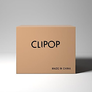 CLIPOP Modern Nightstand, LED Night Stand with 2 High Gloss Chest of Drawers, Bedside Table Cabinet with Remote Control Light, Wood Matte Nightstand 20.6" Tall Bedroom Furniture, White