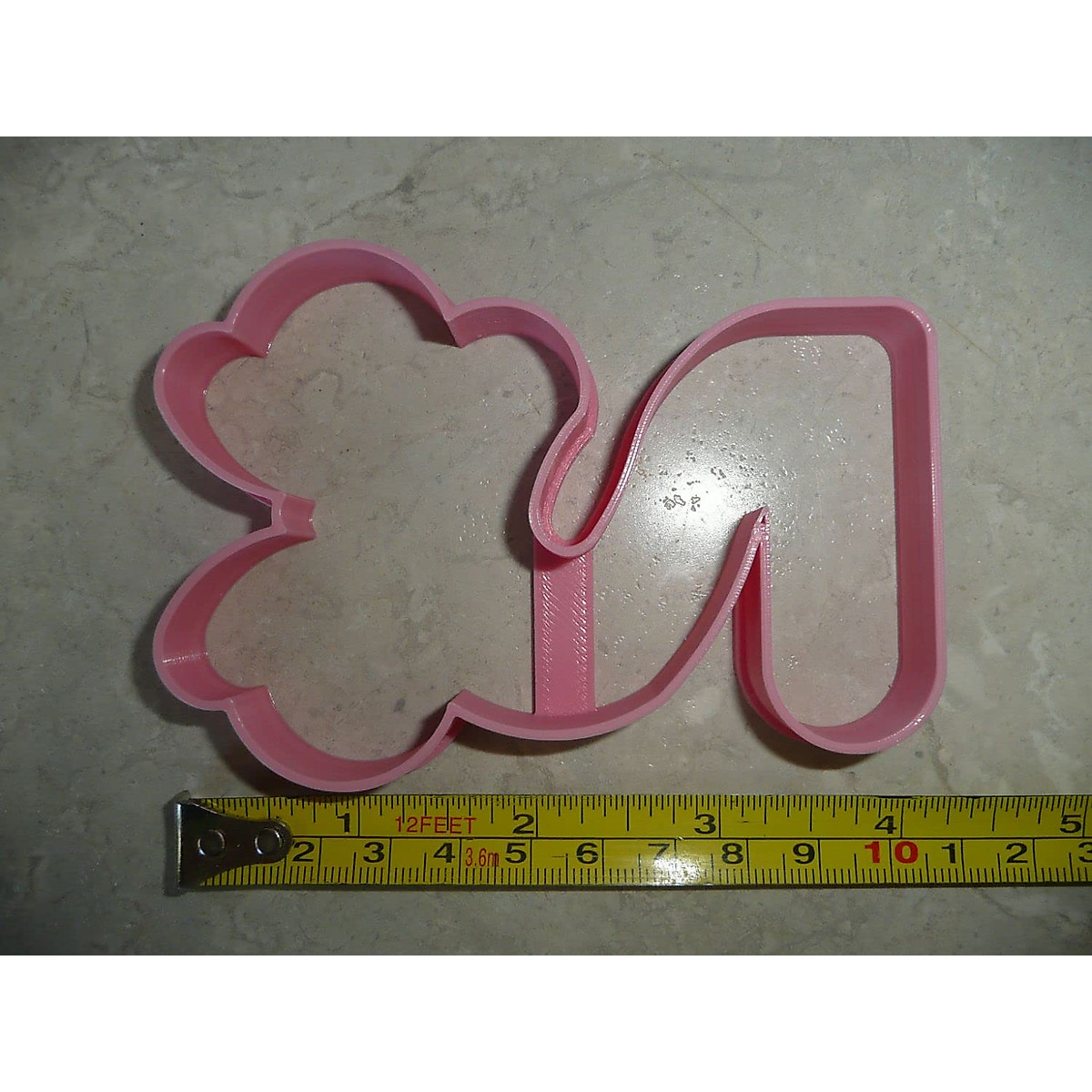 THEMED MAGICAL MOUSE WITH BOW NUMBER TWO 2 OUTLINE COOKIE CUTTER MADE IN USA PR4572