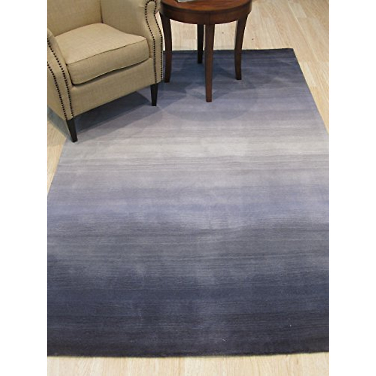EORC HL6GY Handmade Wool Horizon Rug, Blue 5 x 8 Feet HL6GY5X8