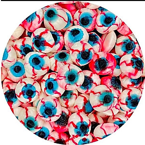 Vidal Gummi Eyeballs Gummy Halloween Trick or Treat Spooky Fruity Candy 4.35 pounds Bulk Listing - Sweet Strawberry and Creme flavor