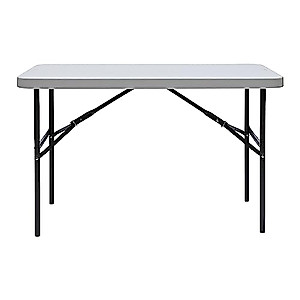 Iceberg IndestrucTable Commercial Folding Table, Indoor or Outdoor, Platinum, 750 lbs. Weight Capacity, 24” W x 48” L