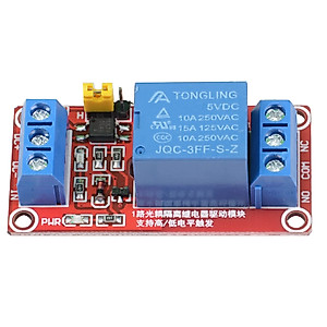 OCTSEPCY 5pcs 5V Relay Module 1 Channel with Optocoupler Isolation High/Low Level Trigger for ESP32, ESP8266, Raspberry Pi